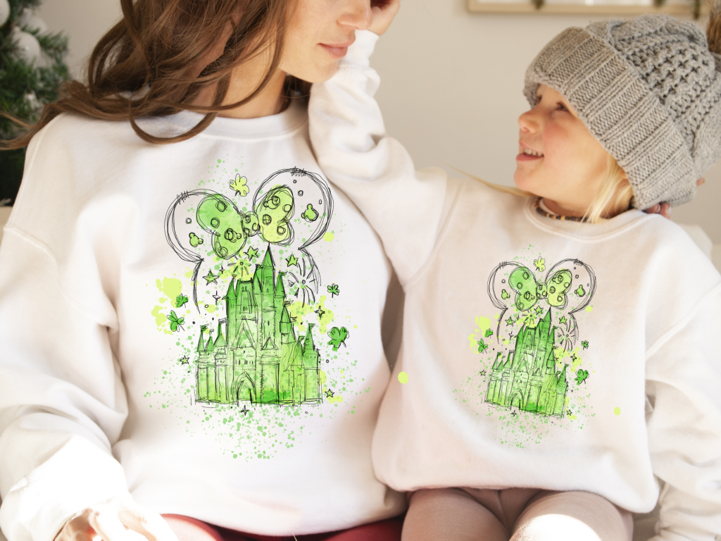 Minnie Mouse St Patricks Day Castle Sweatshirt Youth Liberty Tree Tees